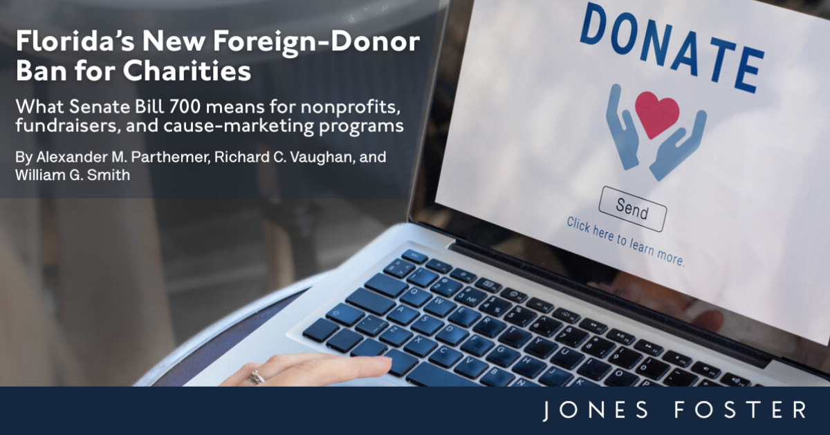 Florida’s New Foreign-Donor Ban for Charities | Jones Foster