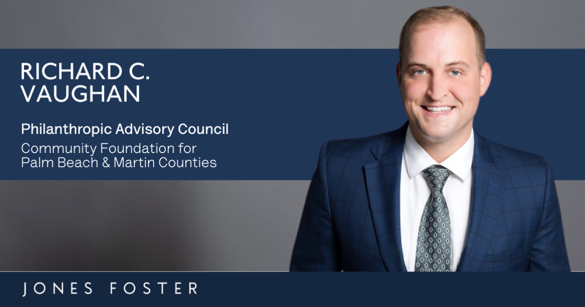Jones Foster | Richard Vaughan Joins Community Foundation…